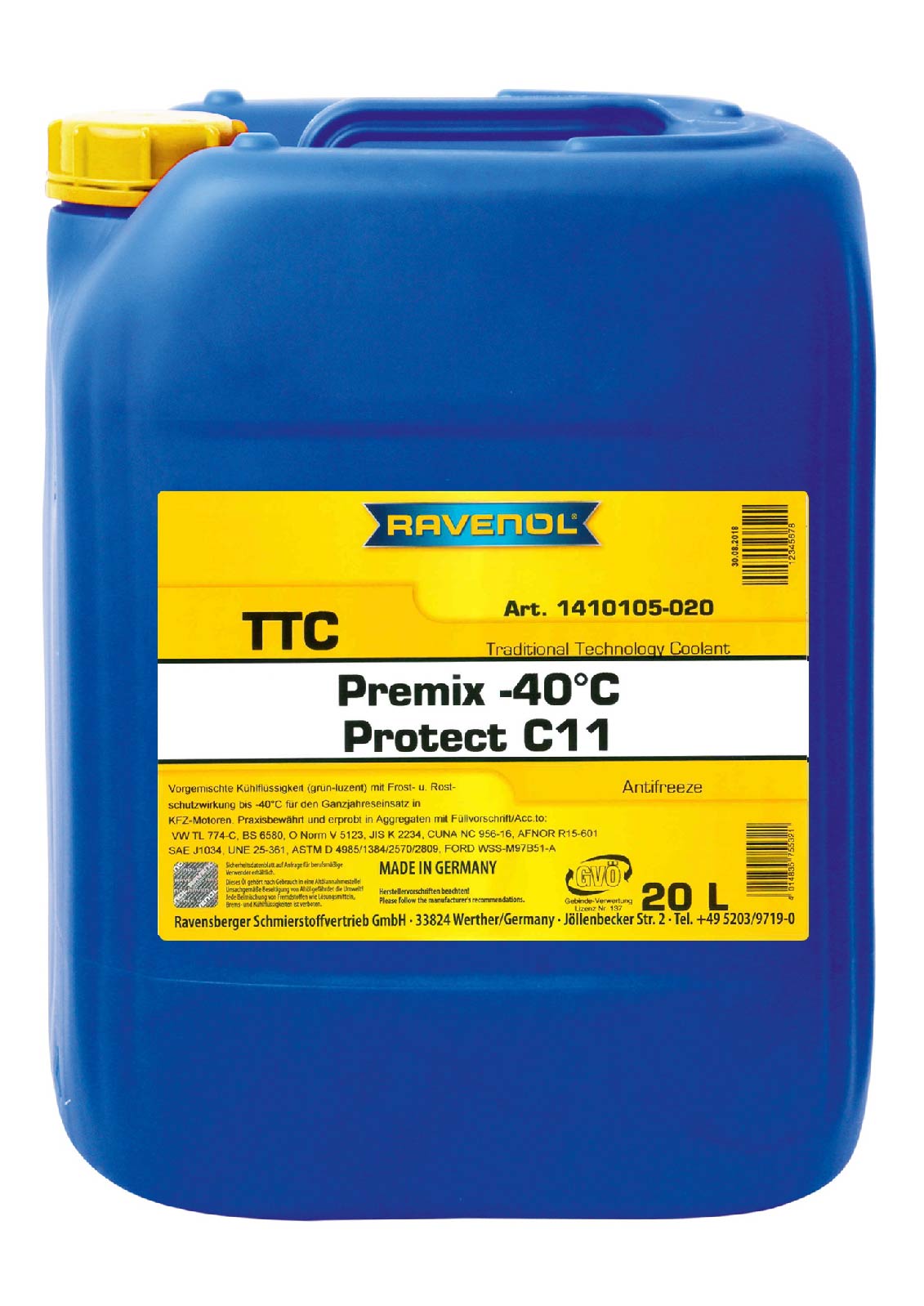 Ravenol UK - RAVENOL TTC PREMIX -40°C PROTECT C11